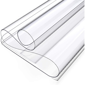 Clear Writing Desk Pad, 16’’x24” Heat Resistant Waterproof PVC Round Edge Durable Desk Protect Mat, Anti-Static Writing Mat Table Protector