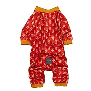 FuzzYard Naughty Ginger Christmas Themed Gingerbread Man Dog Pajamas (Size 6)