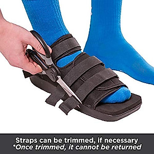 BraceAbility Post-op Shoe for Broken Foot or Toe | Medical / Surgical Walking Shoe Cast Boot, Stress Fracture Brace & Orthopedic Sandal with Hard Sole (LARGE - FEMALE)