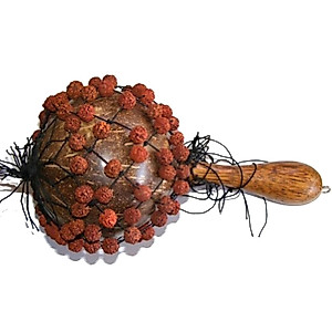 Jive Coconut Wood Maraca Shaker With Sacred Beads Musical Percussion Instrument Nice Sound