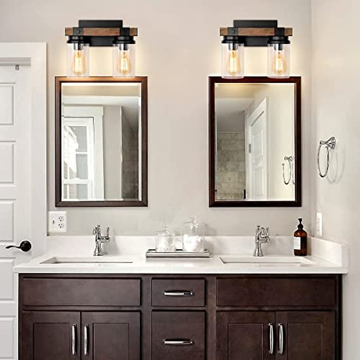 4 Pack Clear Seeded Glass Shade, YOUROKE Cylinder Clear Bubble Glass Shade 5.9in Height, 3.9in Diameter, 1.7in Fitter, High Transmittance Glass Lampshade Replacement for Pendant Light, Chandelier