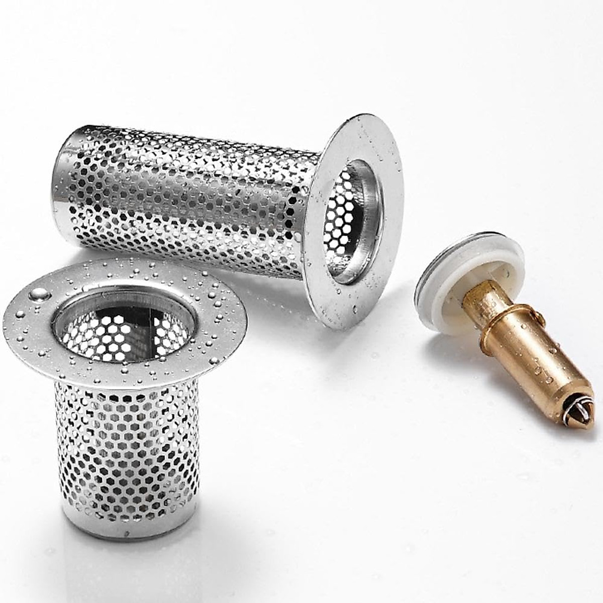Generic Stainless Steel Floor Drain Filter, 2024 New Bathtub Sink Strainer, up Sink Filter, Rustproof Sink Strainer, Bathroom Sink Strainer for Kitchen,Bathtub and Floor Drain (5 * 3.3cm)