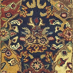 SAFAVIEH Heritage Collection 2' x 3' Multi / Burgundy HG911A Handmade Traditional Oriental Premium Wool Accent Rug
