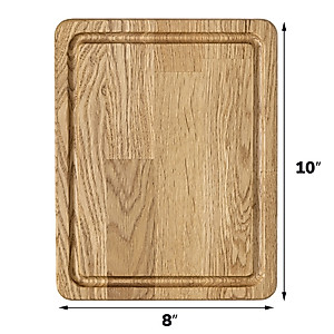 Cutting Board - 10x8 Inches Small Wood Cutting Board - Oak Cutting Board - Real Wood Cutting Board - Chopping Board for Kitchen - Edge Grain Oak Wood Board