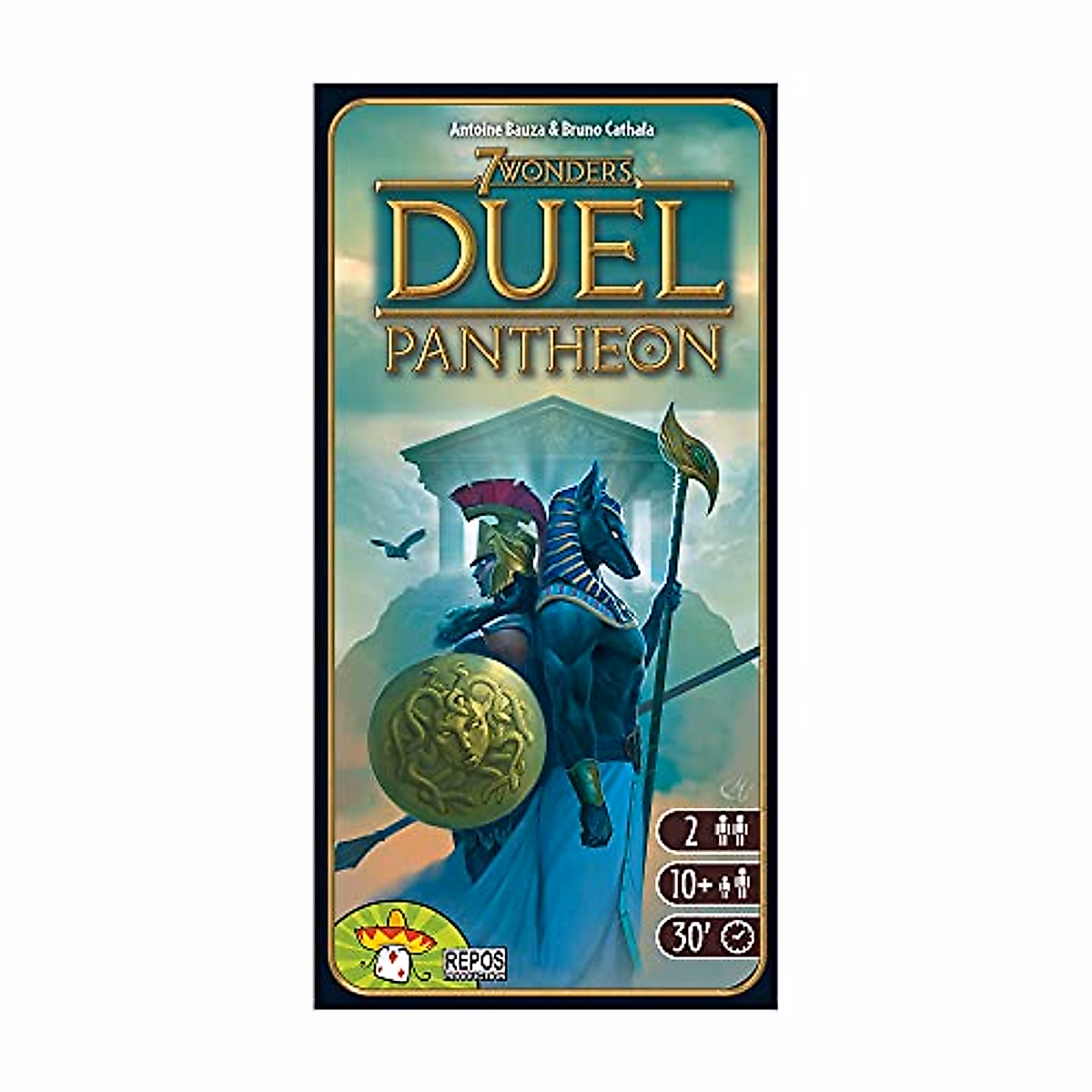 7 Wonders Duel Pantheon Board Game EXPANSION | 2 Player Game | Strategy Board Game | Civilization Board Game for Game Night | Board Game for Couples | Ages 10+ | Made by Repos Production