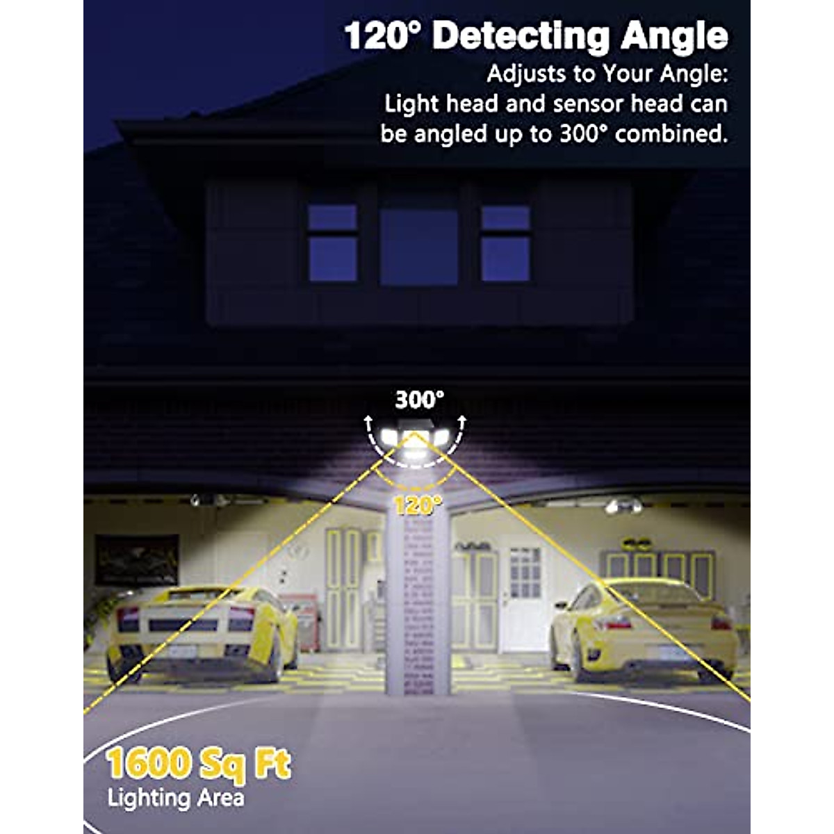 FREECUBE Solar Flood Lights Outdoor, Remote Controlled with 3 Modes, IP65 Waterproof, Motion Sensing for Garden Yard Garage Patio Pathway 1 Pack