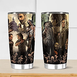Stainless Steel Insulated Tumbler 20oz the Iced walking Cold dead Hot Coffee Tea Wine Funny Travel Cups Mugs for Men Women