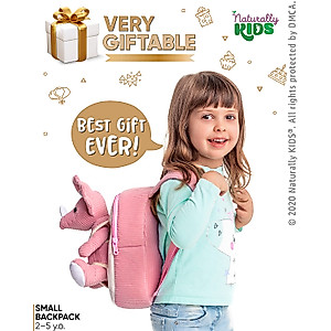 Naturally KIDS Small Dinosaur Backpack Dinosaur Toys for Kids 3-5 - Dinosaur Toys for 3 4