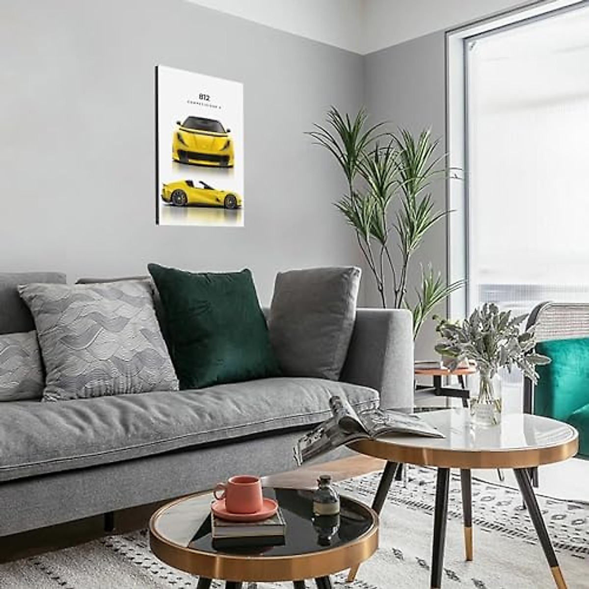 Car Poster Ferrari F40 Supercar Posters Racing Car Canvas Wall Art For Boy's Bedroom SuperCar Wall Decor Frame-style 24x36inch(60x90cm)