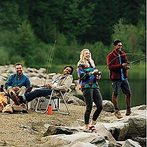 Zebco Slingshot Spinning Reel and Fishing Rod Combo, 6-Foot 2-Piece Fishing Pole, Size 20 Reel, Changeable Right- or Left-Hand Retrieve, Pre-Spooled with 8-Pound Zebco Cajun Line, Red