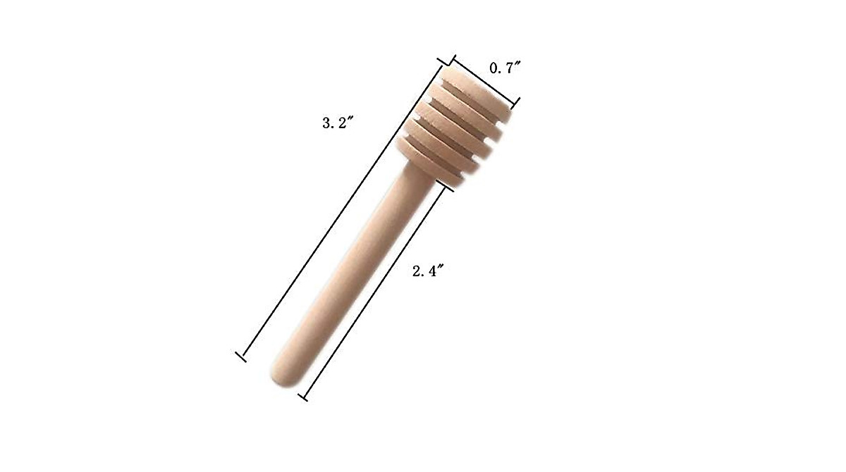 Wooden Honey Dipper Sticks for Parties - 50 Pack
