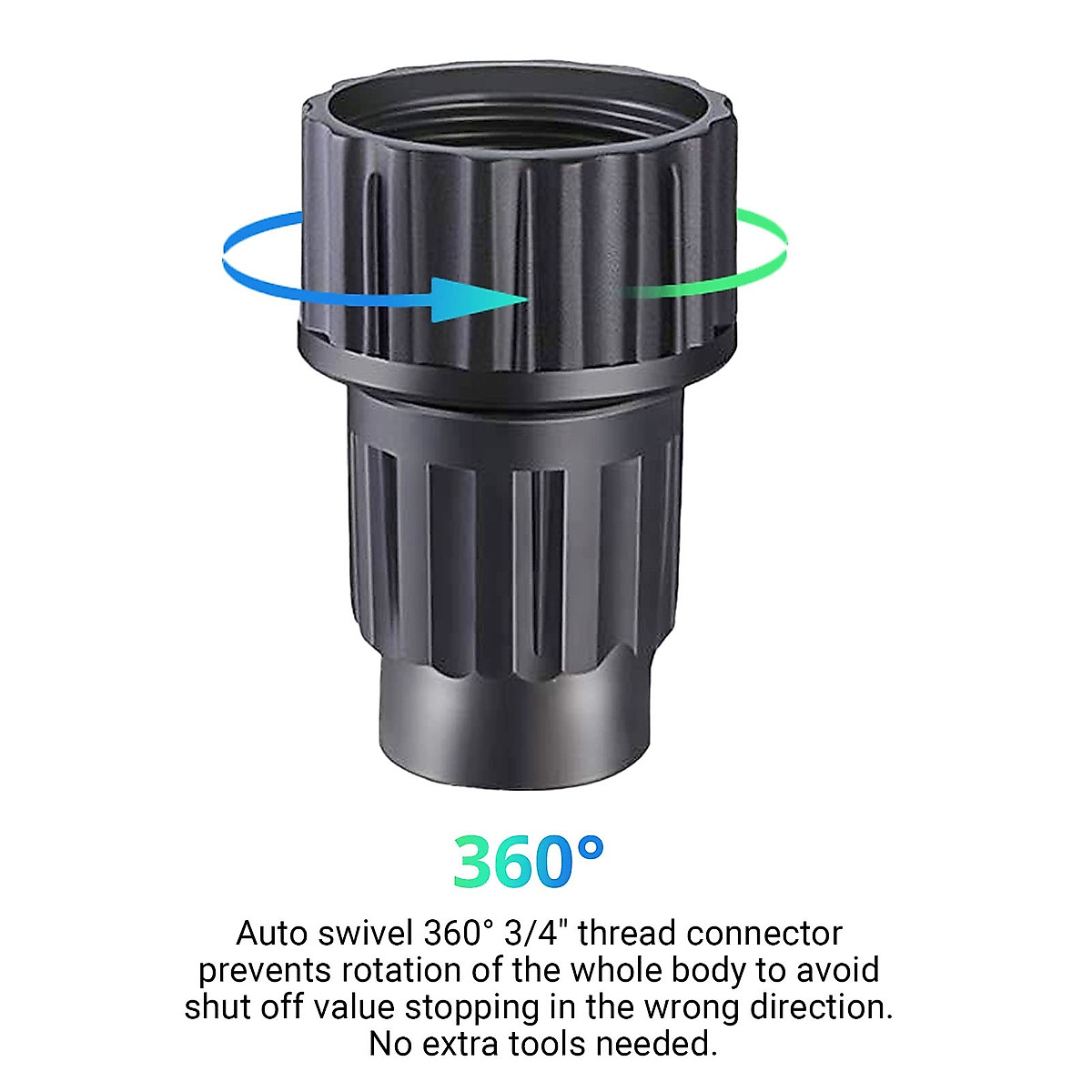 ECODESEO Expandable Garden Hose Repair Kit, Plastic Flex Hose Repair Kit, Male and Female Hose End Repair Fittings/Connector, 4 Pack