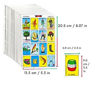 The Original Loteria Mexican Bingo Game with 100 bingo chips for 20 Players Game for Adults - loteria de lujo mexicana - loteria mexicana - Juegos de mesa - spanish games Mexican bingo loteria game