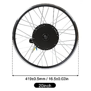 E Bike Conversion Kit, Rear Wheel 48V 1000W Mountain Bike Electric Bike Conversion Kit with LCD Display, Cycling Hub DC Motor and Controller, Electric Bicycle Wheel Kit for Road Bike(20inch)