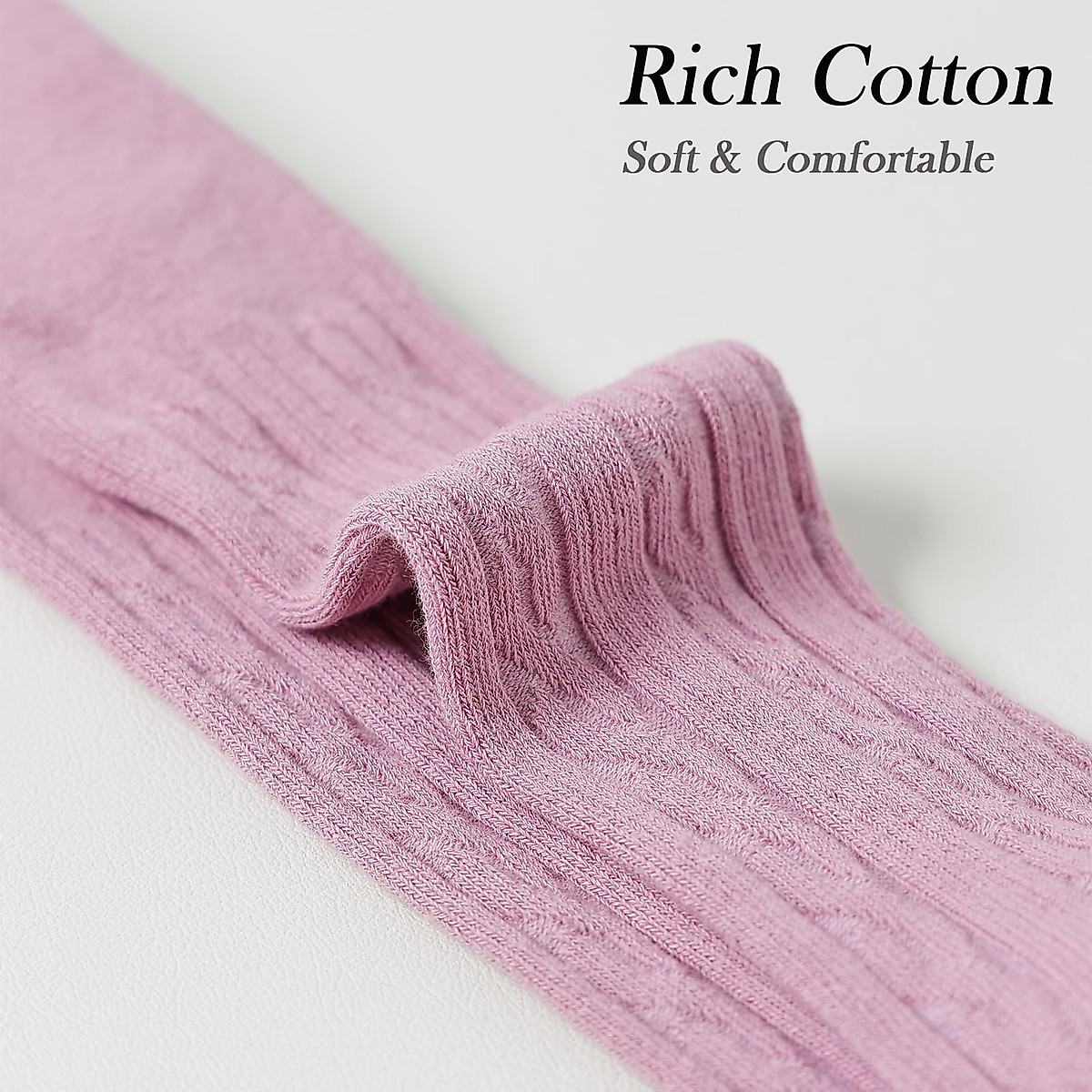 JORMATT 3 Pack Baby Tight for Girls Seamless Soft Thick Cotton Cable Knit Leggings Stockings Newborn Infant Toddler Tights Pantyhose 2-4 Years