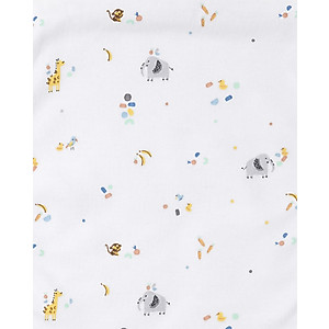 The Children's Place Baby Bib and Burp Cloth Set 6-Pack, Food/Animal/Stripe, ONE Size