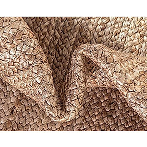 Handwoven Jute Area Rug- Natural Yarn- Rustic Vintage Beige Braided Reversible Rectangular Rugs for Bedroom, Kitchen, Living Room, Farmhouse (4x6 Feet)