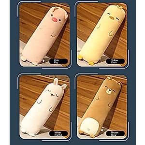 MUPI Long Plush Cute Body Pillows Cuddle Pillow Sleeping Big Pillows for Bed Kids Body Pillow Animal Shaped Pillow Boyfriend Pillow Toy Gift for Girlfriend （Bear 27 Inch ）