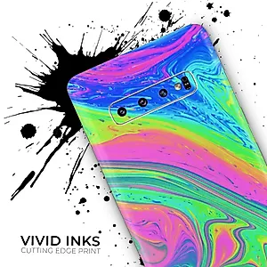 DesignSkinz Neon Color Fushion V3 Protective Vinyl Decal Wrap Skin Cover Compatible with The Samsung Galaxy S20 (Screen Trim & Back Glass Skin)