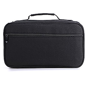 BTSKY Art Marker Carrying Case Lipstick Organizer-60 Slots Canvas Zippered Markers Storage for Touch Spectrum Noir Paint Sharpie Markers, Empty Wallet Only (Black)