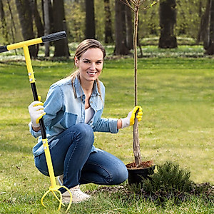 Altdorff Manual Twist Tiller Garden Claw, Gardening Hand Tiller with a Removable Big Claw, Steel Cultivator Tiller Lawn Aerator Soli Lossener for Gardening Bed and Plant Box