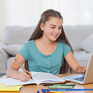 BAYTORY 8Pcs Cute Retractable Erasable Gel Pens, Blue and Black Ink Pen with Eraser Clear, Smooth Writing Comfortable to Use for Note Taking Marking Planner Crossword Puzzles (Coffee)