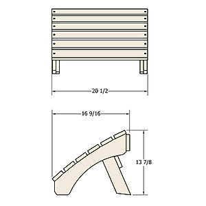 Bahia Verde Folding Adirondack Ottoman, Sunbeam Yellow