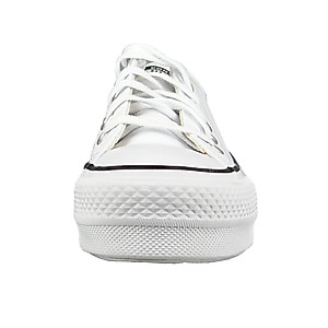 Converse Women's Chuck Taylor All Star Lift Clean Sneaker, White/Black/White, 7.5 M US
