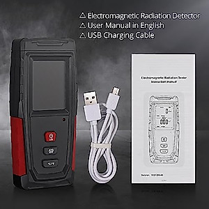 CAMWAY EMF Meter Electromagnetic Field Radiation Checker(1-1999V/m, 0.01-99.99μT) Handheld Mini Digital LCD EMF Detector Builtin Electromagnetic Radiation Sensor Sound-Light Alarm EMF Tester