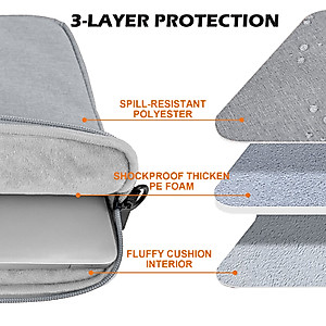 RAINYEAR 13 Inch Laptop Sleeve Shoulder Bag Compatible with MacBook 13.6" M2 A2681, 13.3 Air Pro M1/M2 A2338 A2337, 13.3" Chromebook Notebook Messenger Bag Carrying Case Briefcase, Gray