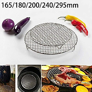 PETSTIBLE 6.5Inch Round Racks Non Stick Stainless Steel Cooling Rack Grill Cooking Baking Grilling Roasting Steamer Rack Oven and Dishwasher Safe