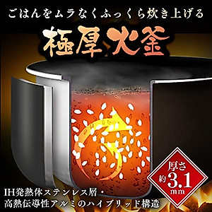 Iris Ohyama rice cooker pressure IH formula 5.5 Go brand cook divided function with rice shop taste RC-PA50-B