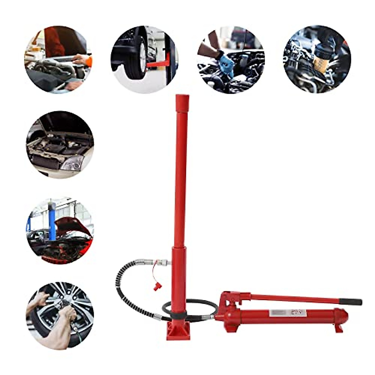 LINISHOP 12 Ton Hydraulic Jack Body Frame Porta Power Heavy Duty Repair Kit Auto Car Tools Portable Lift Ram Auto Shop Set