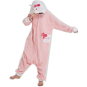 Eonxius Magic Novelty Hooded Onesie One Piece Pink Pajamas for Women Size XL