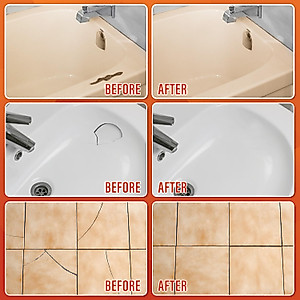 Fiberglass Tub Repair Kit(Color Match), Fiberglass Shower and Acrylic Bathtub Repair Kit for Scratches, Cracks, Chips, Holes on Porcelain, Enamel, Tub, Tile, Sink, Fix Chipped Almond Fiberglass Tub
