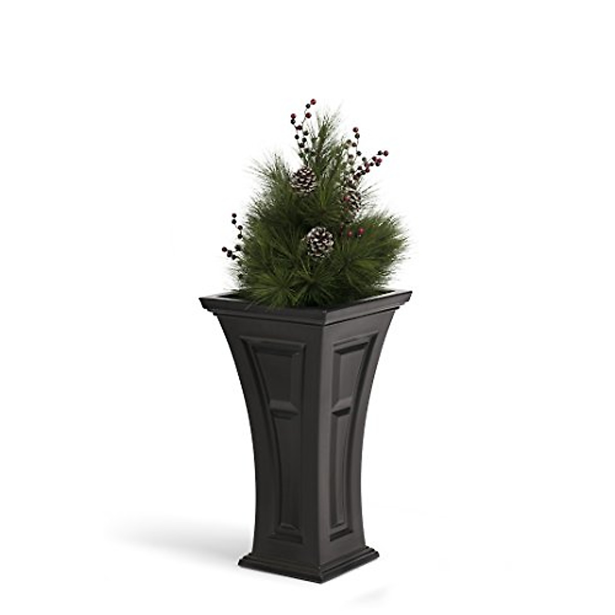 FCMP Outdoor Heritage Planter (2-Pack) Outdoor Planter, Tall, Black