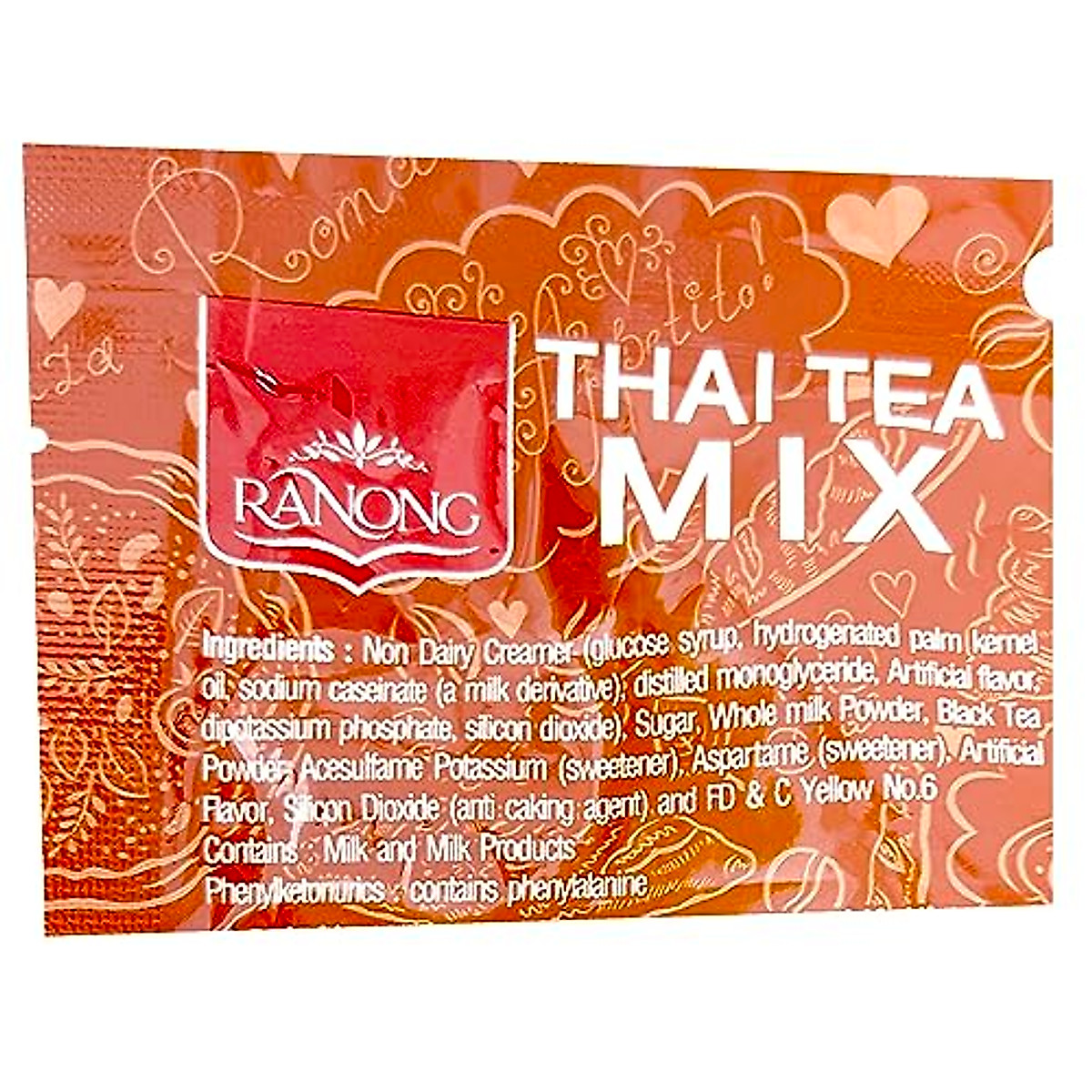 Ranong Tea Instant Thai Tea Mix 10 Sachets