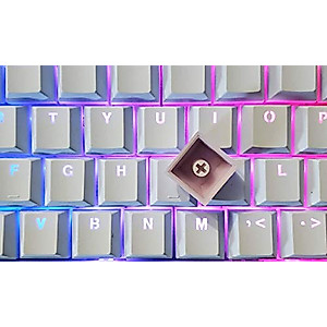 Better Livin 104 Doubleshot, ANSI Layout, OEM Profile, Cherry MX keycaps, Translucent Backlit Compatible Gaming Keyboard keycaps for 61/87/104 Keyboards (Purple-Blue)