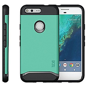 Google Pixel Case, TUDIA [Merge Series] Dual Layer Slim Design Reinforced Military Standard Extreme Protection/Rugged Precise Cutouts Shock Absorption Case Cover for Google Pixel (Mint)