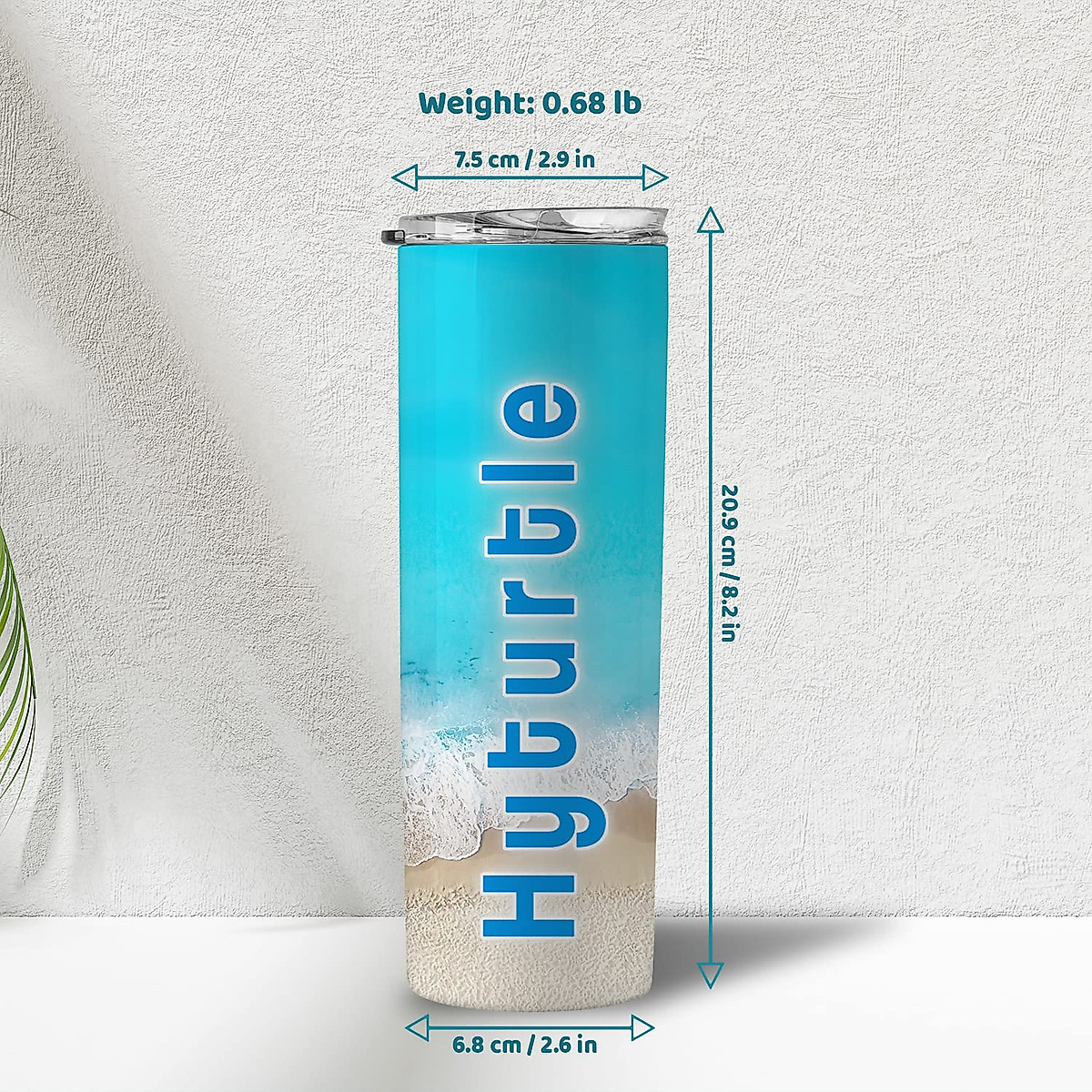 Hyturtle Personalized Picture Dog Mom Skinny Tumbler Gifts for Dog Lover Owner on Valentine's Day Birthday Mother's Day Christmas - Dog Pawprint Custom Photo 20oz Stainless Steel Skinny Tumbler