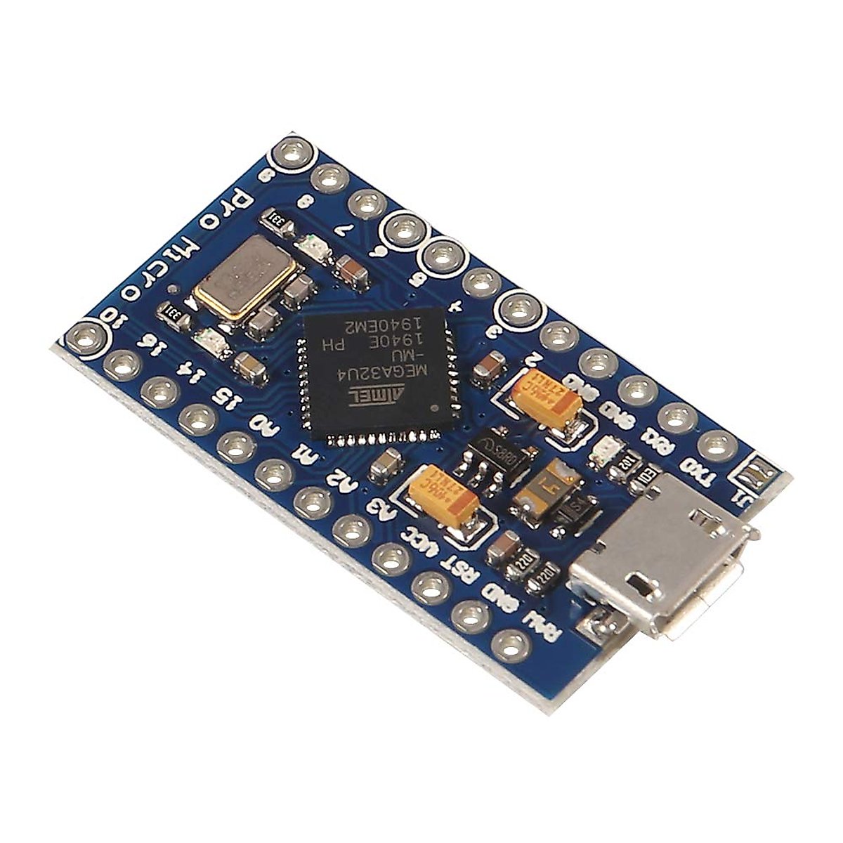 AITRIP 4PCS Pro Micro Atmega32U4 5V 16MHz Bootloadered IDE Micro USB Pro Micro Development Board Microcontroller Compatible with Pro Micro Serial Connection with Pin Header
