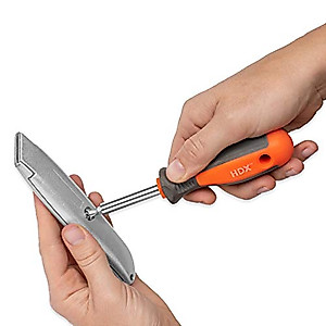 Internet's Best Classic Utility Knife - Set of 20 - Retractable Razor Knife Set - Extra Blade Refills - Box Cutter Locking Razor Knife - Full Metal Body - Silver