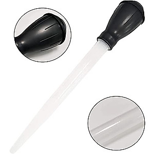 HEIGOO Turkey Baster,30 ml Strong-Suction Plastic Rubber Meat Baster,Used for Cleaning Fish Tanks,Watering Plants,Seasoning in Kitchen Cooking,Transparent