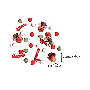 DECHOUS 1 String Christmas Felt Ball Skewers Christmas Decor House Decorations for Home Christmas Ornaments Handmade Felt Garland Wall Ball Banner Reindeer Tree Decoration Imitation Elk