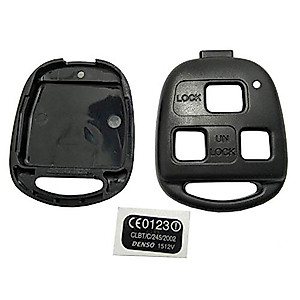 Horande Replacement Key Fob Cover Case fit for Toyota Landcruiser 100 FJ Cruiser Camry Lexus Keyless Entry Key Fob Shell 3 Buttons