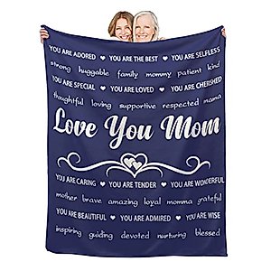 Abaysto to My Mom Blanket, from Son, Daughter, Soft & Cozy Flannel Throw Blanket for Mom, Best Presents for Mom Birthday, 50" x 60"