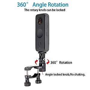 PellKing Bike Handlebars Mount for Insta360 one X3/X2/X,All Metal Made Bicycle Mount with 360 Rotation Function,Fast Installing Camera Holder Compatible with Insta360 One X/X2