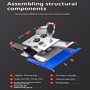 Generic Ultimate Tile Cutting Solution - Angle Grinder Tool with Stand for 45 Degree Chamfering，Angle Grinder Tile Chamfer Stand for 100-Type Angle Grinders.