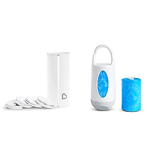 Munchkin® Toss™ Portable Disposable Diaper Pail, 5 Pack and Arm & Hammer Diaper Bag Dispenser with 24 Diaper Disposal Bags