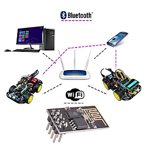 Makerfocus 4pcs ESP8266 Esp-01 Serial Wireless Wifi Transceiver Module Compatible with Arduino